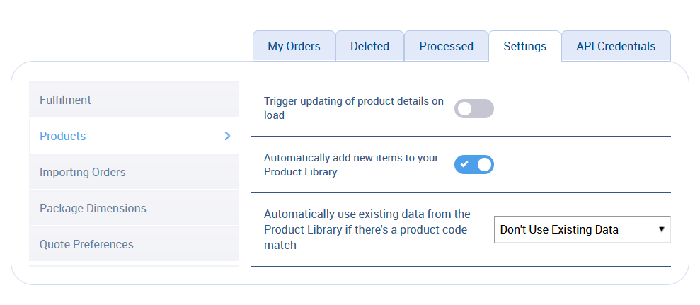 Use your Product Library to amend shop imports